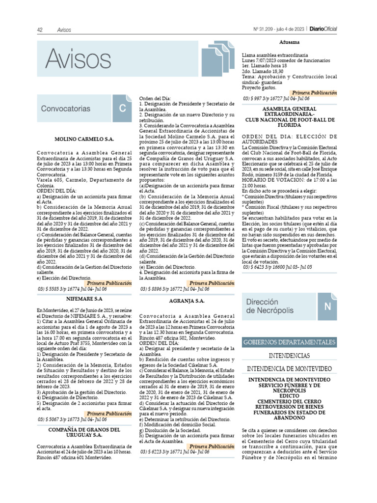 Avisos | PDF | Uruguay