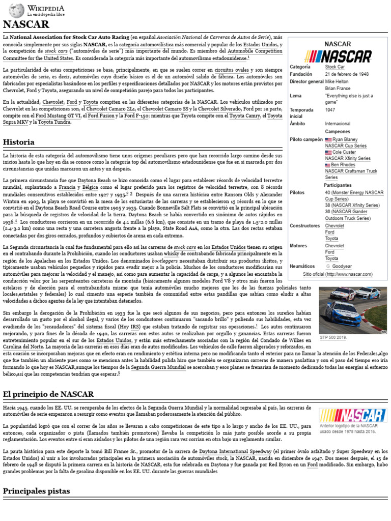NASCAR | PDF | Nascar | Coche