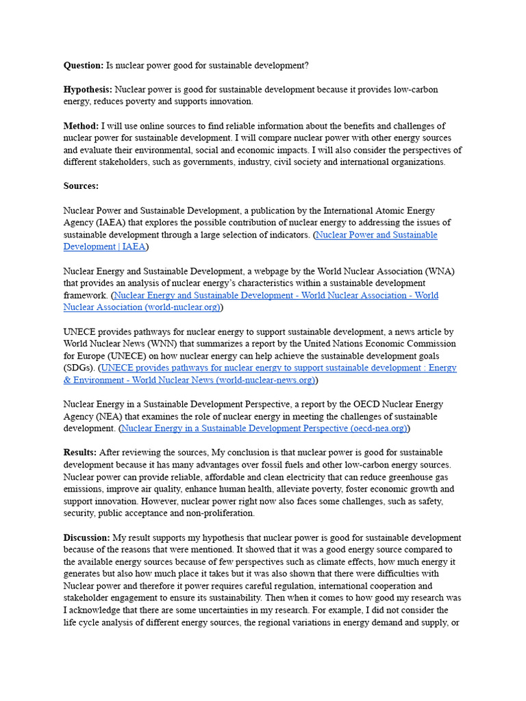 Energy - Informative Factual Text | PDF | Sustainability | Sustainable ...