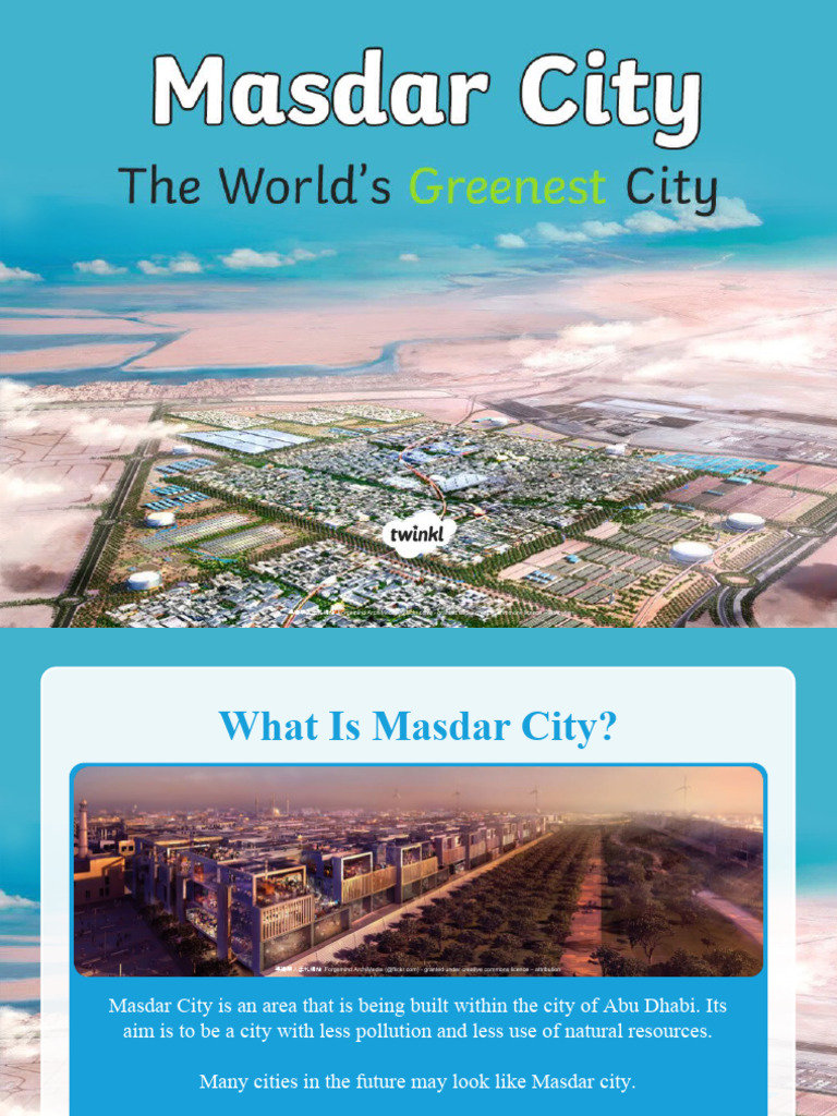 Masdar City: Sustainable Urban Development | PDF | Energy Economics ...