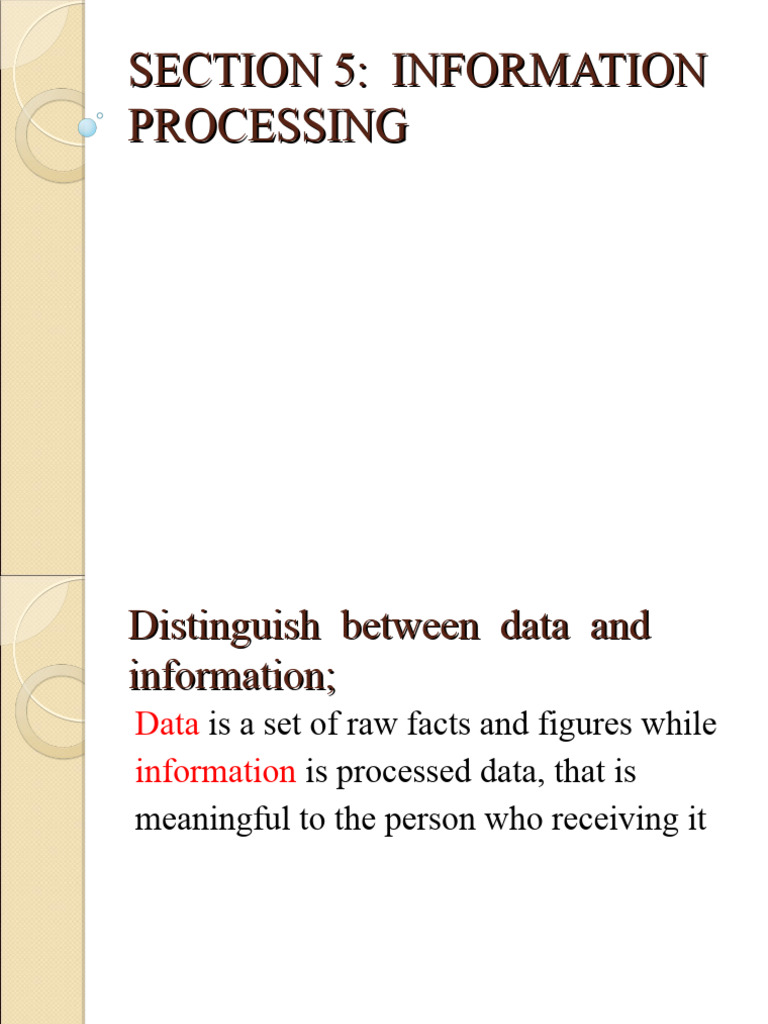 Information Processing 1 | PDF | Input/Output | Information