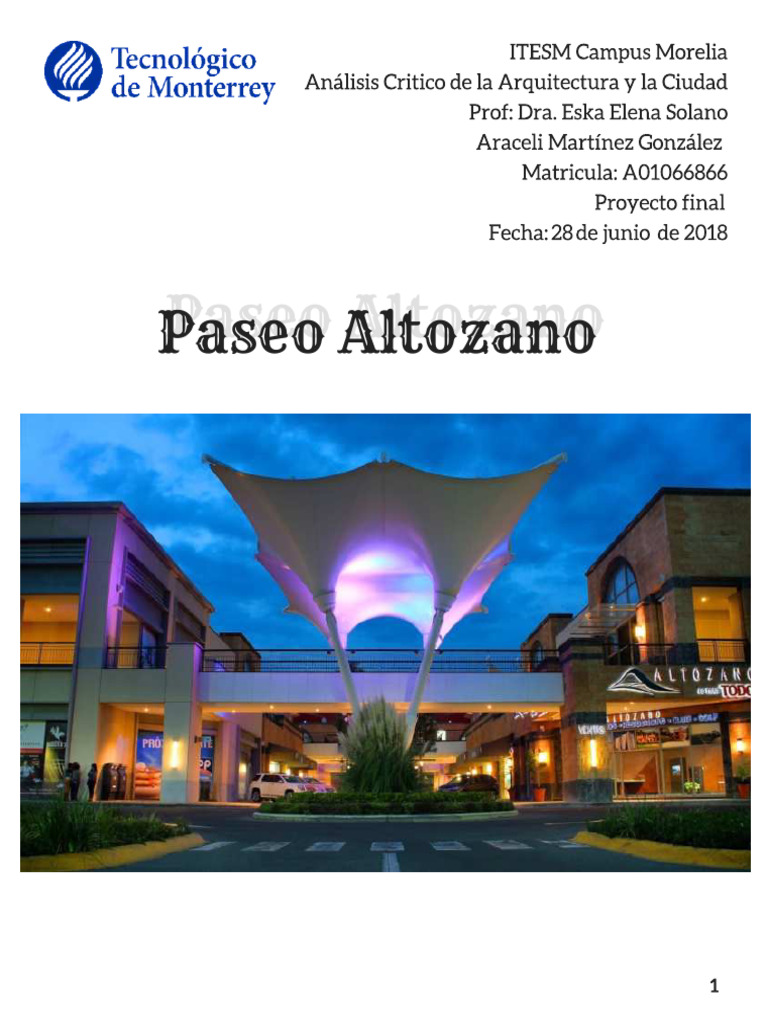 Análisis Crítico del Paseo Altozano | PDF | edificio | Accesibilidad