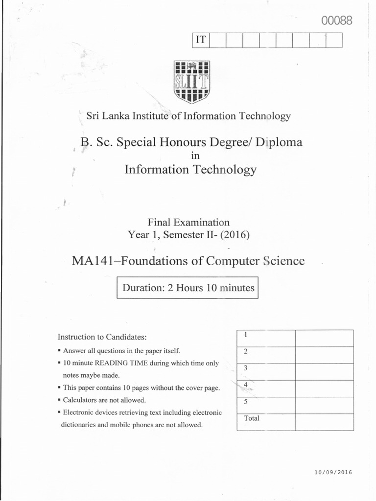 Ma141 FCS | PDF | Theoretical Computer Science | Mathematical Relations