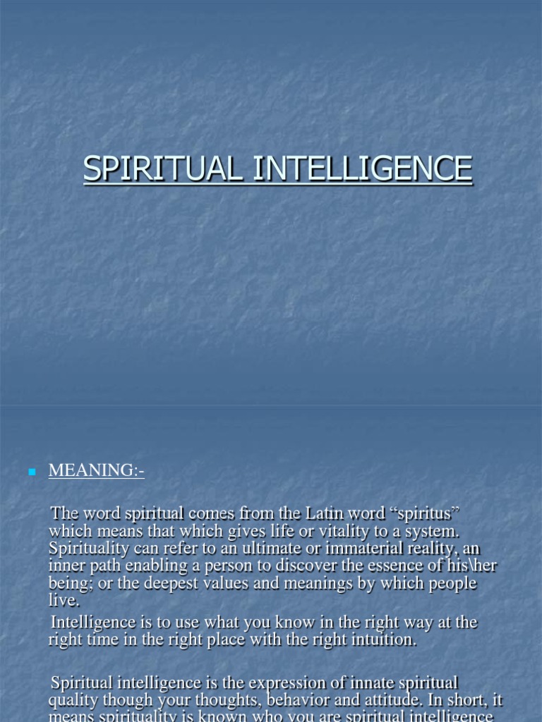 Spiritual | PDF | Spirituality | Psychological Concepts