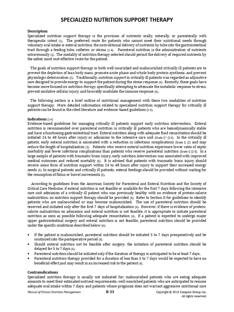 Specialized Nutrition Support Therapy | PDF | Dietary Fiber | Diet ...