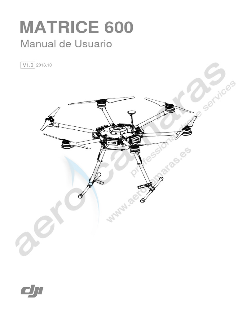 Manual Matrice 600 | PDF | Cargador de batería | Tornillo