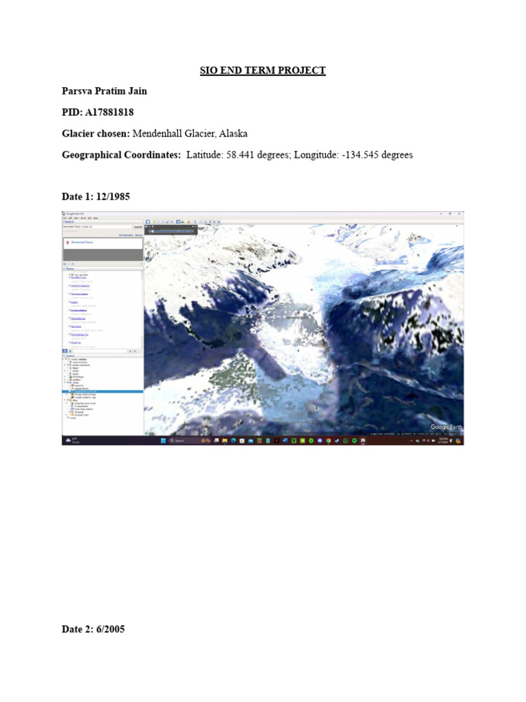 Mendenhall Glacier's Movement and Melting | PDF | Glacier | Ice