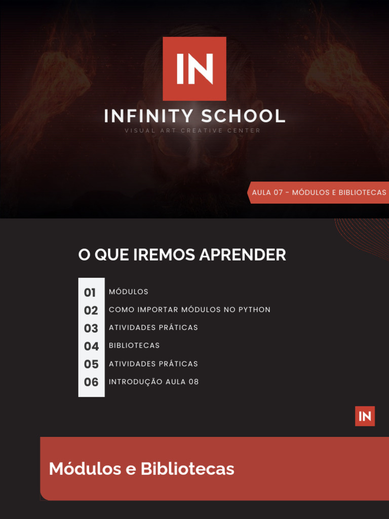 Aula 07 - Módulos e Bibliotecas | PDF | Python (linguagem de ...