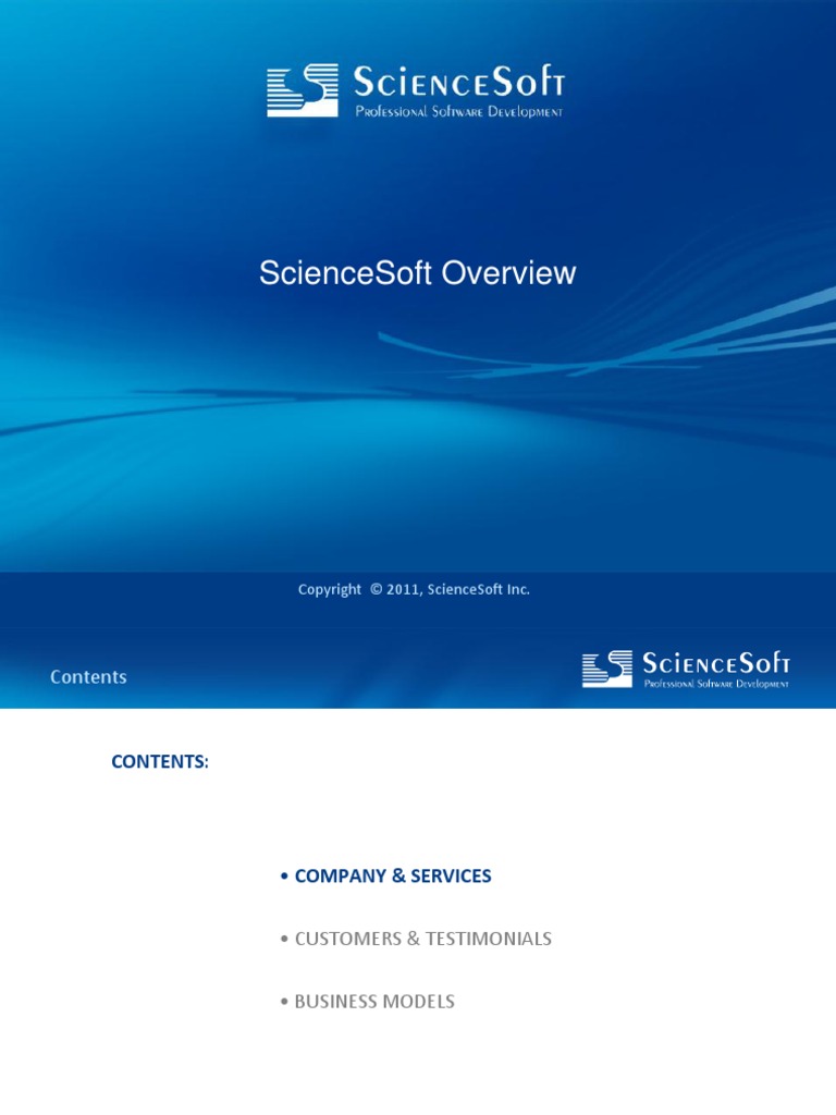 Company Presentation | PDF | Databases | Software