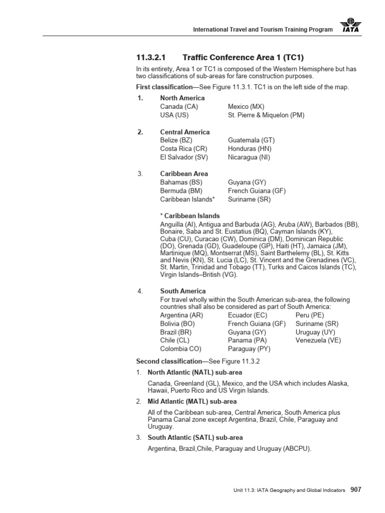 IATA TC Areas | PDF | Caribbean | Oceania