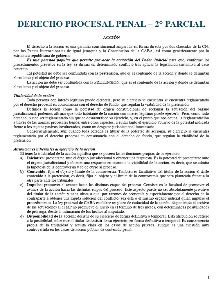 DPP 2° Parcial 2024 | PDF | Queja | Ley procesal