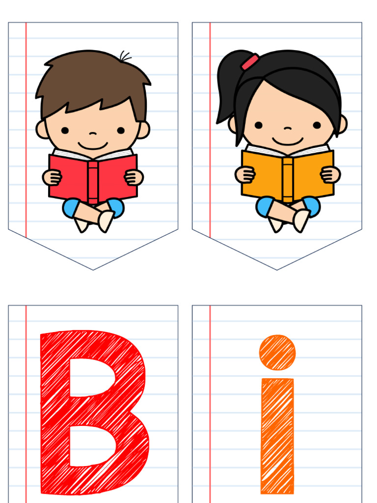 Banner Biblioteca Letras Color Cuaderno | PDF