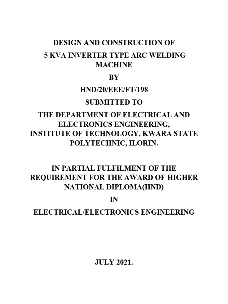Full Approved Project 2 | PDF | Rectifier | Field Effect Transistor