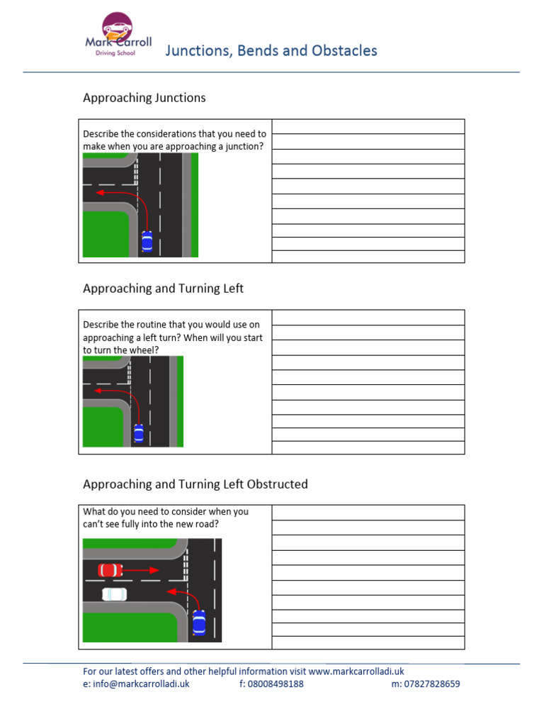 Junctions Bends and Obstacles | PDF | Road | Transportation Engineering