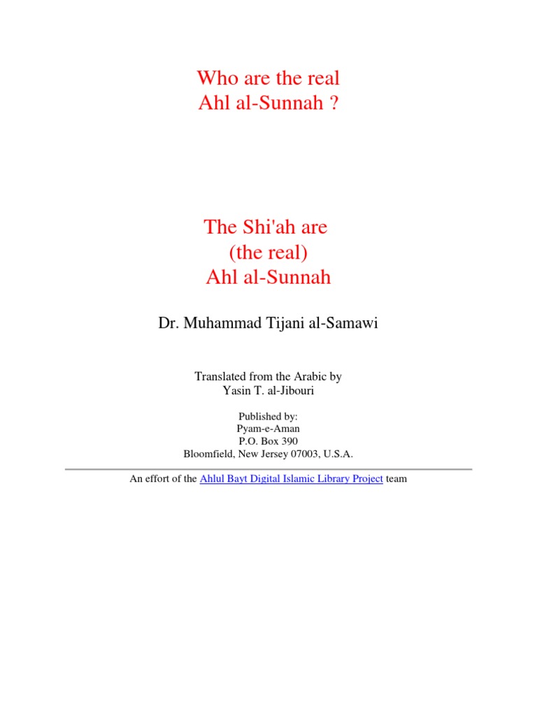 Who Are The Real Ahle Sunnah | PDF | Sunni Islam | Ali
