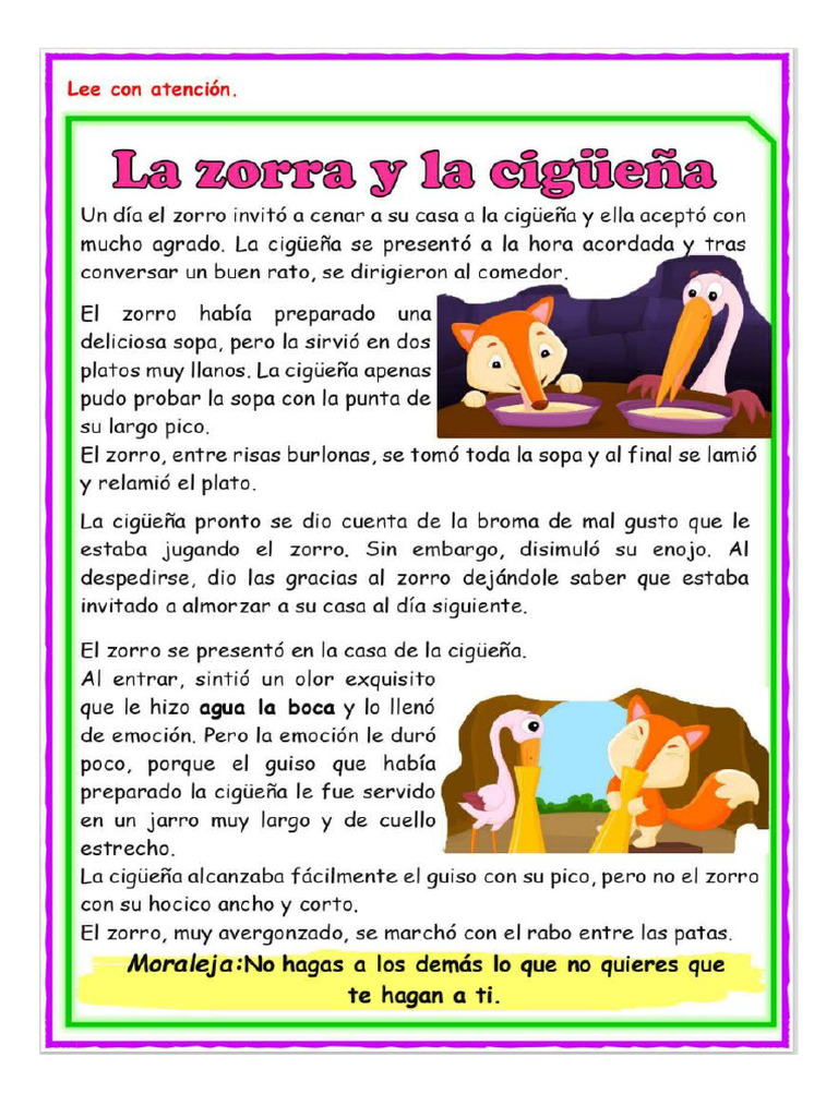 12 - 07 El Zorro y La Cigueña | PDF