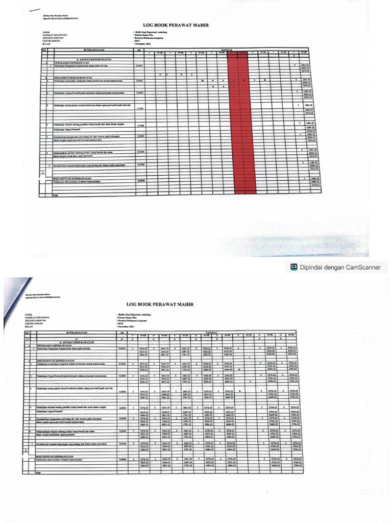 Logbook November | PDF
