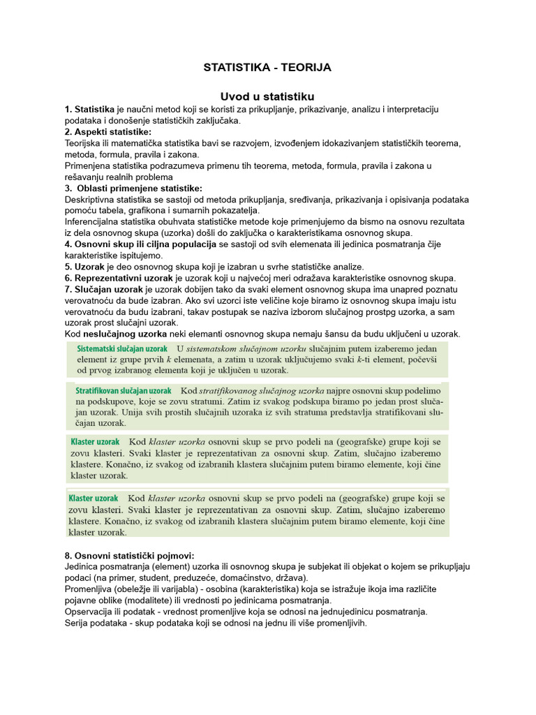 Teorija Za Ispit | PDF