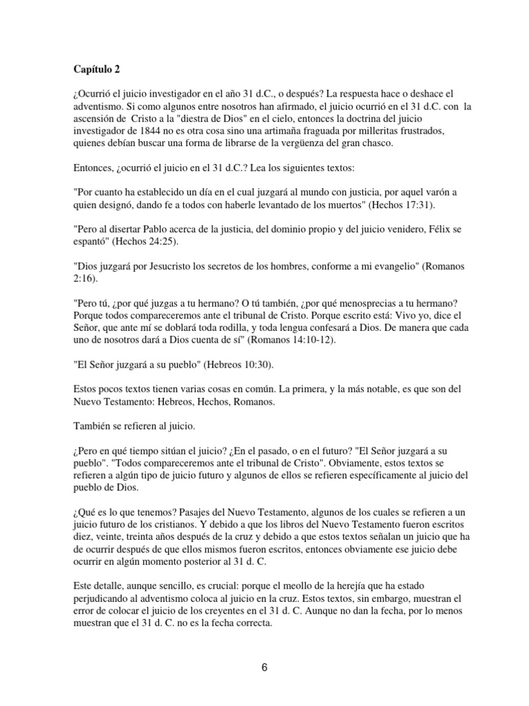 Juicio Investigador: Más Allá del 31 d.C. | PDF | Jesús | Pablo el apóstol