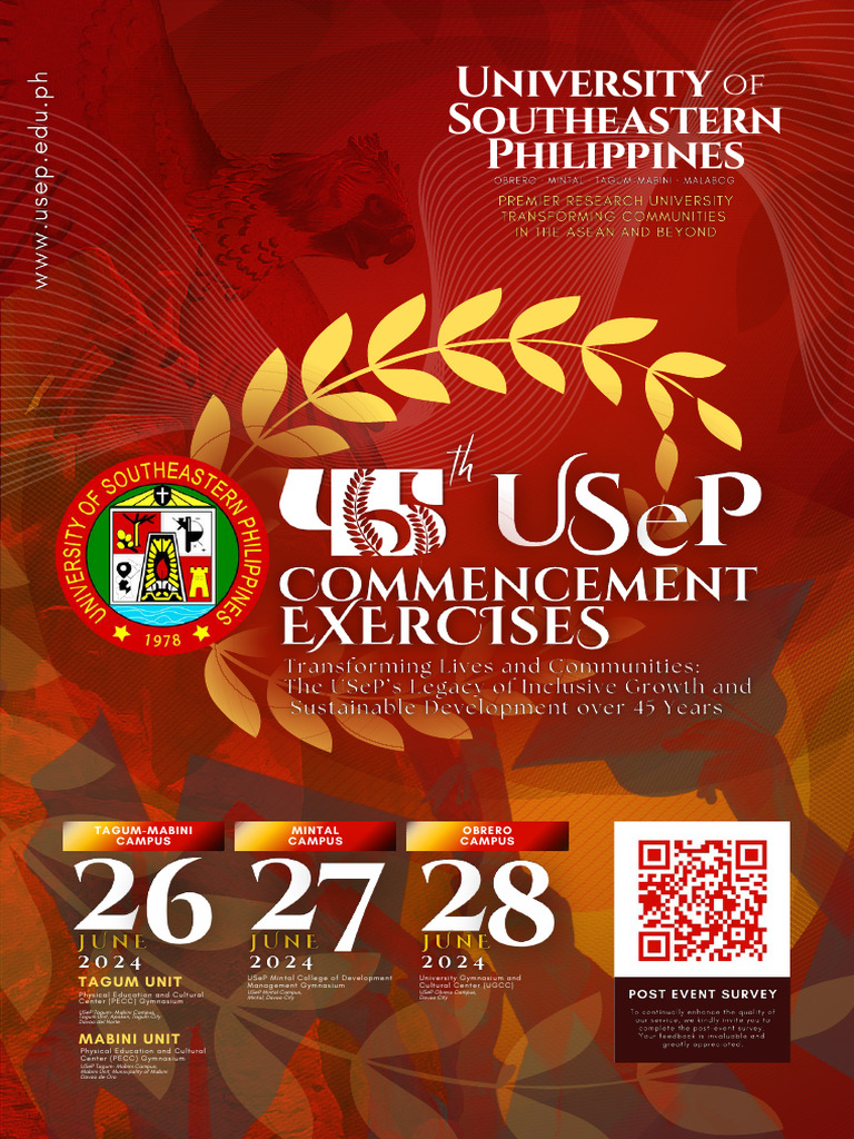 USeP 45th Commencement Exercises E-Souvenir Program | PDF | Higher ...