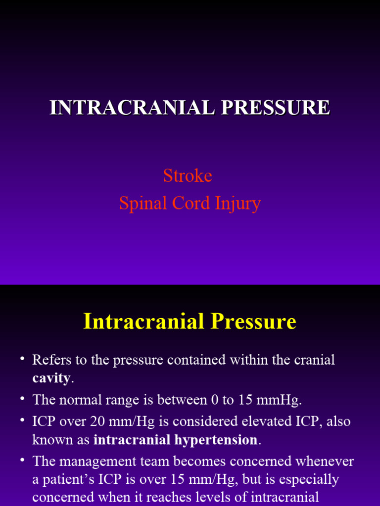 ICP - Nur-Intracranialpressure (1) (1) | PDF | Stroke | Ischemia