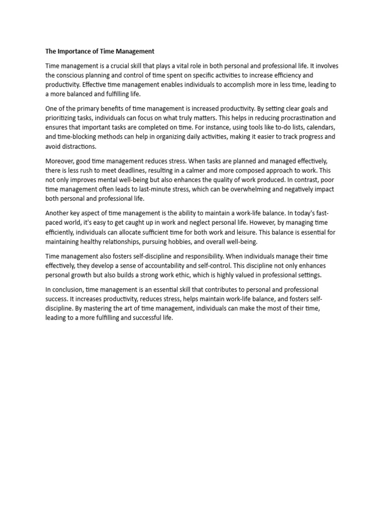 Time Management: Boost Productivity | PDF | Self-Improvement