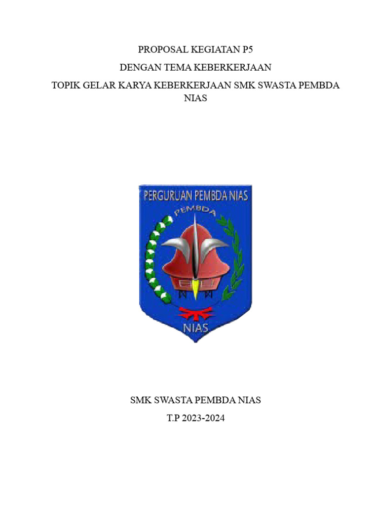 Proposal Kegiatan p5 | PDF | Seni
