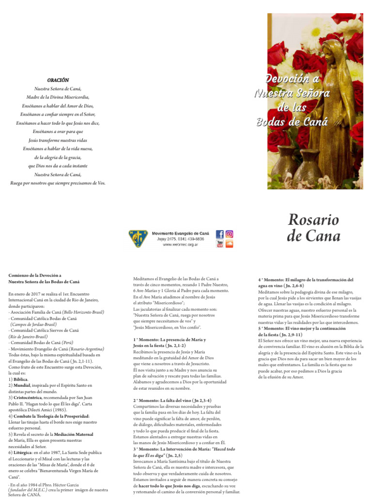 Triptico Rezo Rosario | PDF | María, madre de Jesús | Jesús