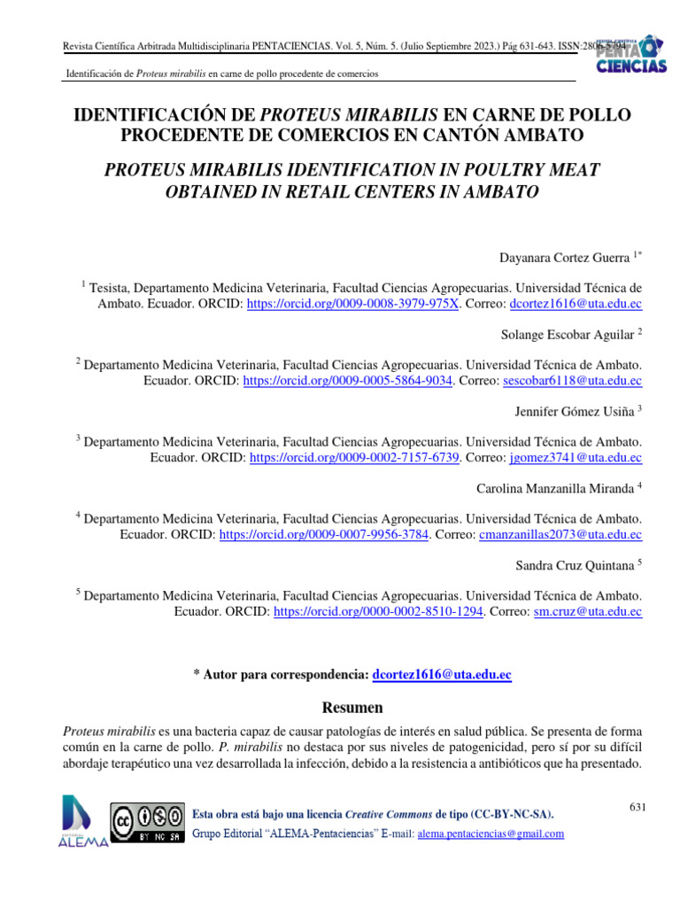 45 Cortez+Guerra Vol 5 No5 Julio Septiembre 2023 Articulo+v3 | PDF | Reacción en cadena de la ...