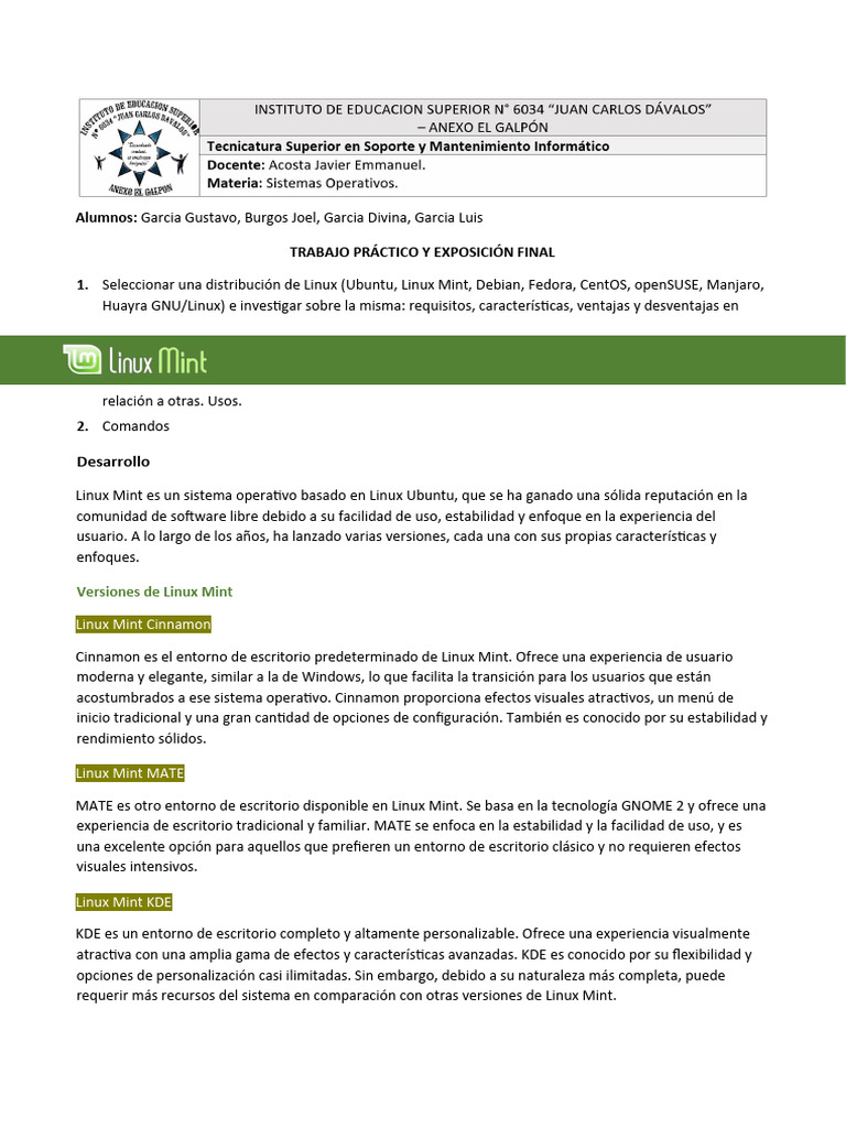 TP Final Sistemas Operativos | PDF | Informática | Ingeniería Informática