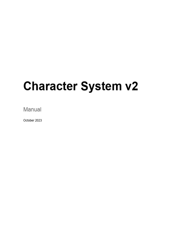 Character System v2: Inputs & Controls | PDF | Projectile Weapons ...