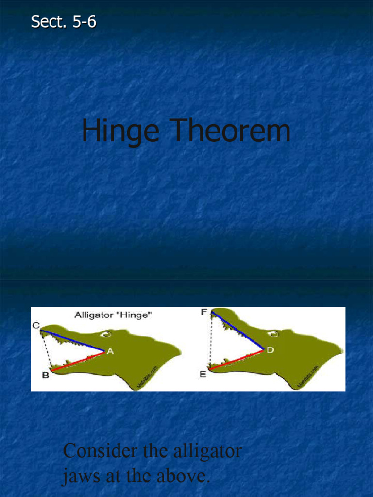 Hinge Theorem | PDF | Triangle | Angle