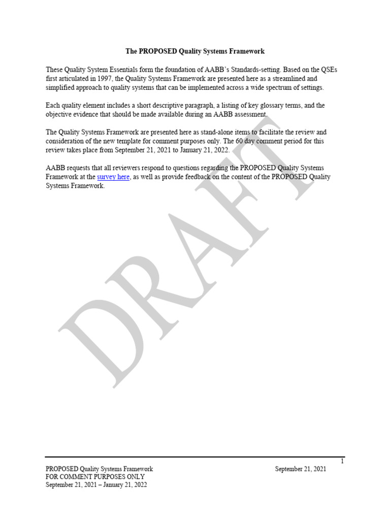 Aabb Quality Systems Framework 2021 | PDF | Verification And Validation | Calibration