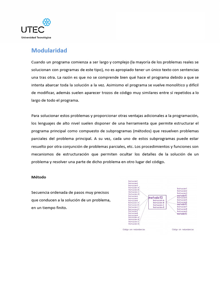 Funciones Y Modularidad 2 Pdf Java Lenguaje De Programación 8377
