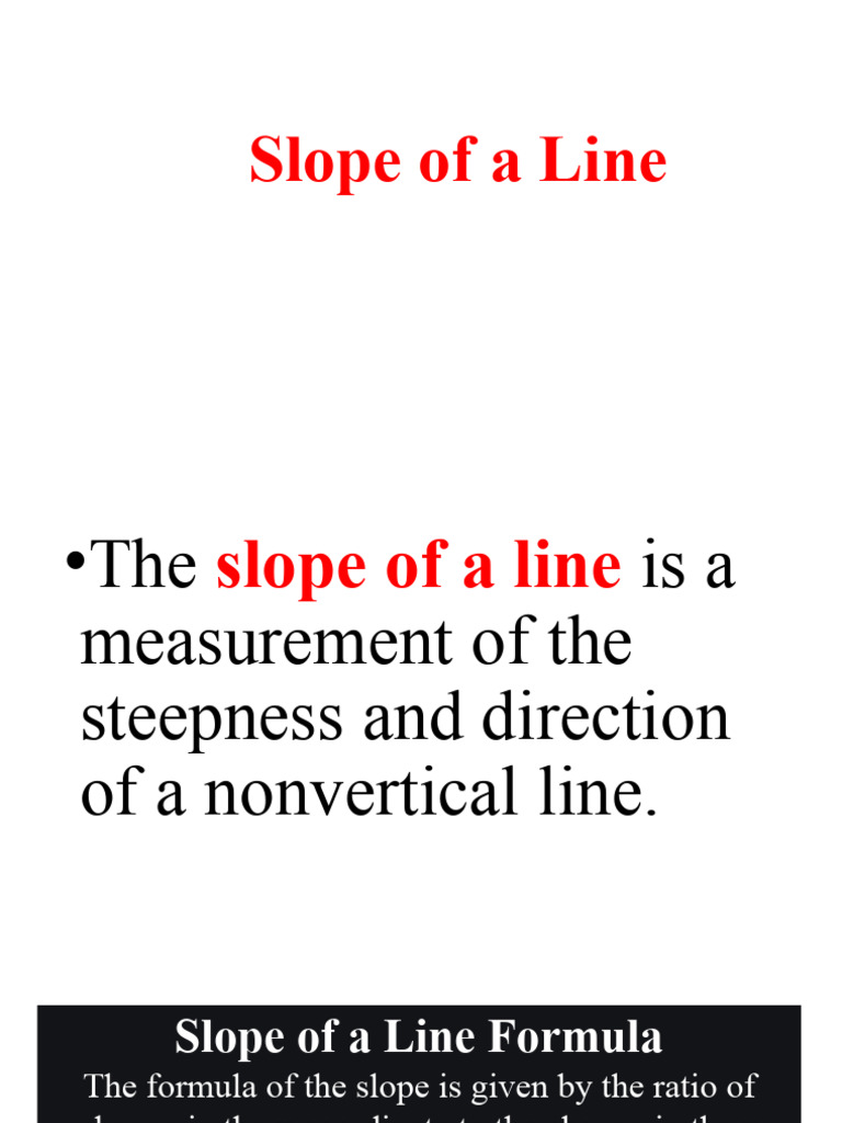 The Slope of A Line | PDF | Slope | Mathematics