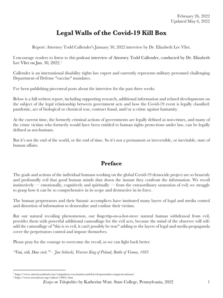 Legal Walls of C19 - Callendar | PDF | Complementary Dna | Quarantine