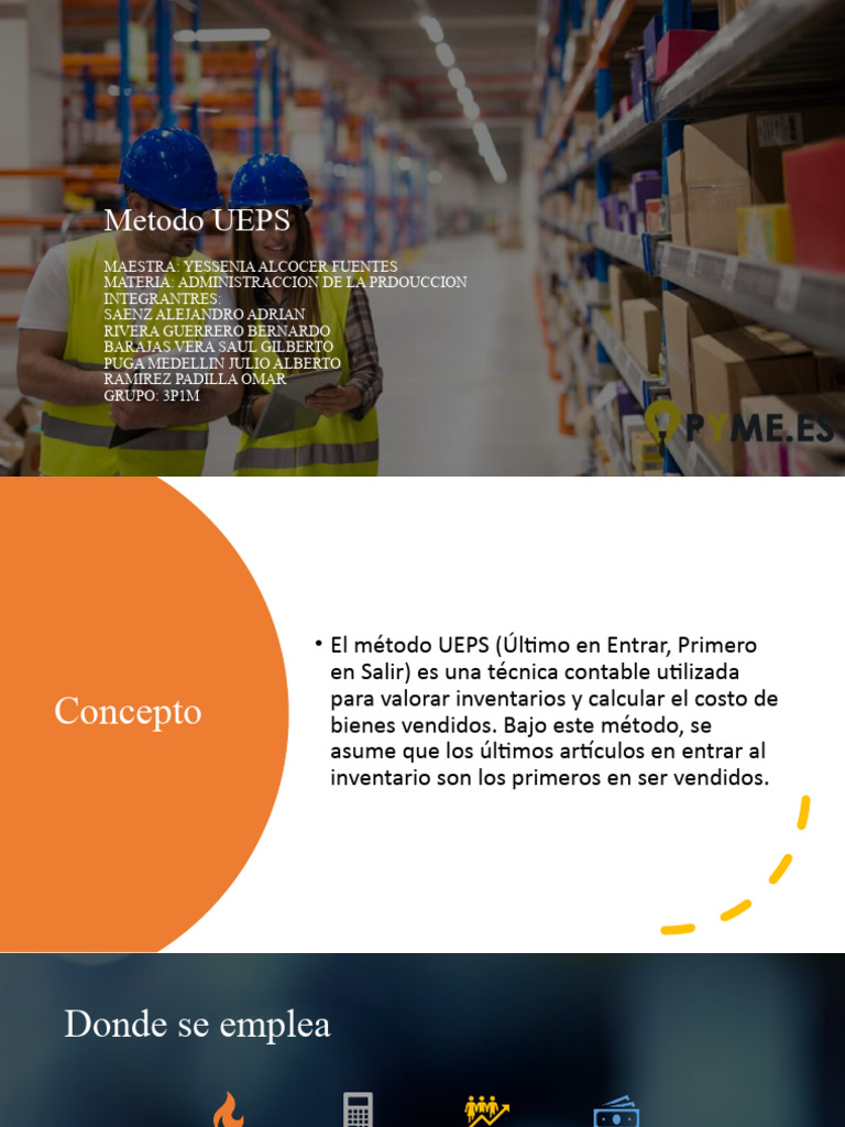Método UEPS: Valoración de Inventarios | PDF | normas internacionales ...
