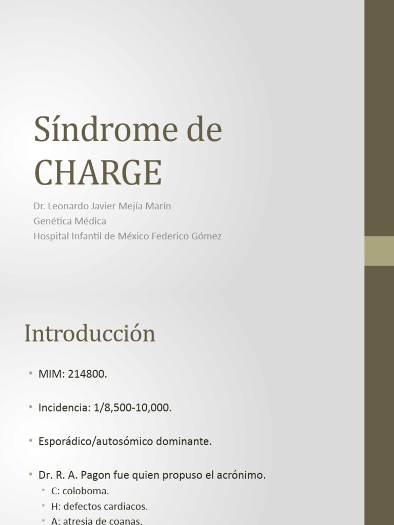 Síndrome de CHARGE | PDF | Escuchando | Especialidades Medicas