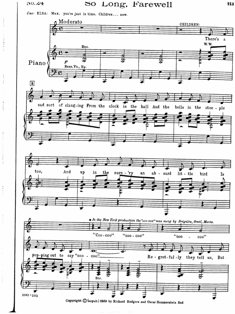 2 Song - So Long Farewell | PDF