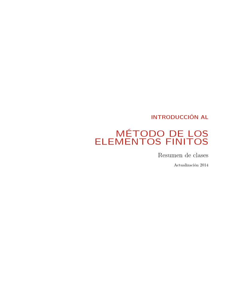 Resumen de Clases de MEF - UBA | PDF | Método de elementos finitos | Análisis numérico