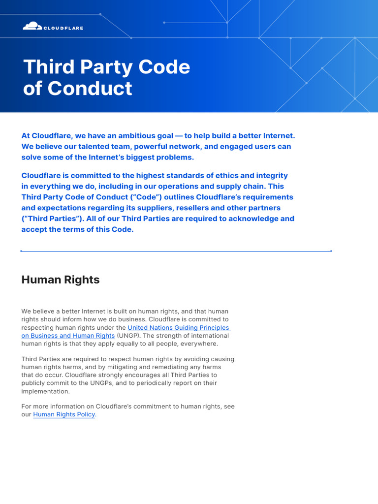 Third Party Code of Conduct | PDF | Bribery | Regulatory Compliance