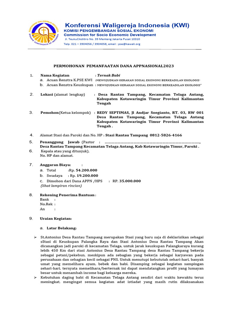 Propoal Ke KWI | PDF | Kesehatan Holistik