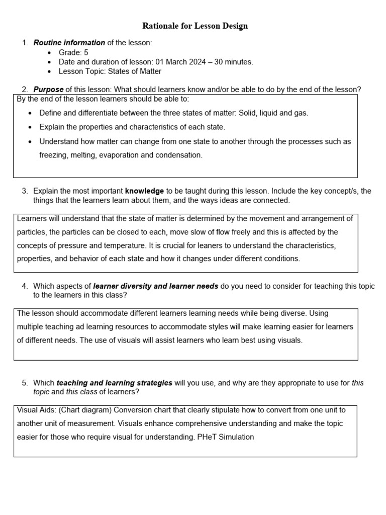 Teaching NS Lesson Plan | PDF | Learning | Temperature