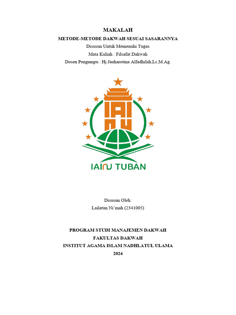 Makalah Metode Dakwah-1 | PDF