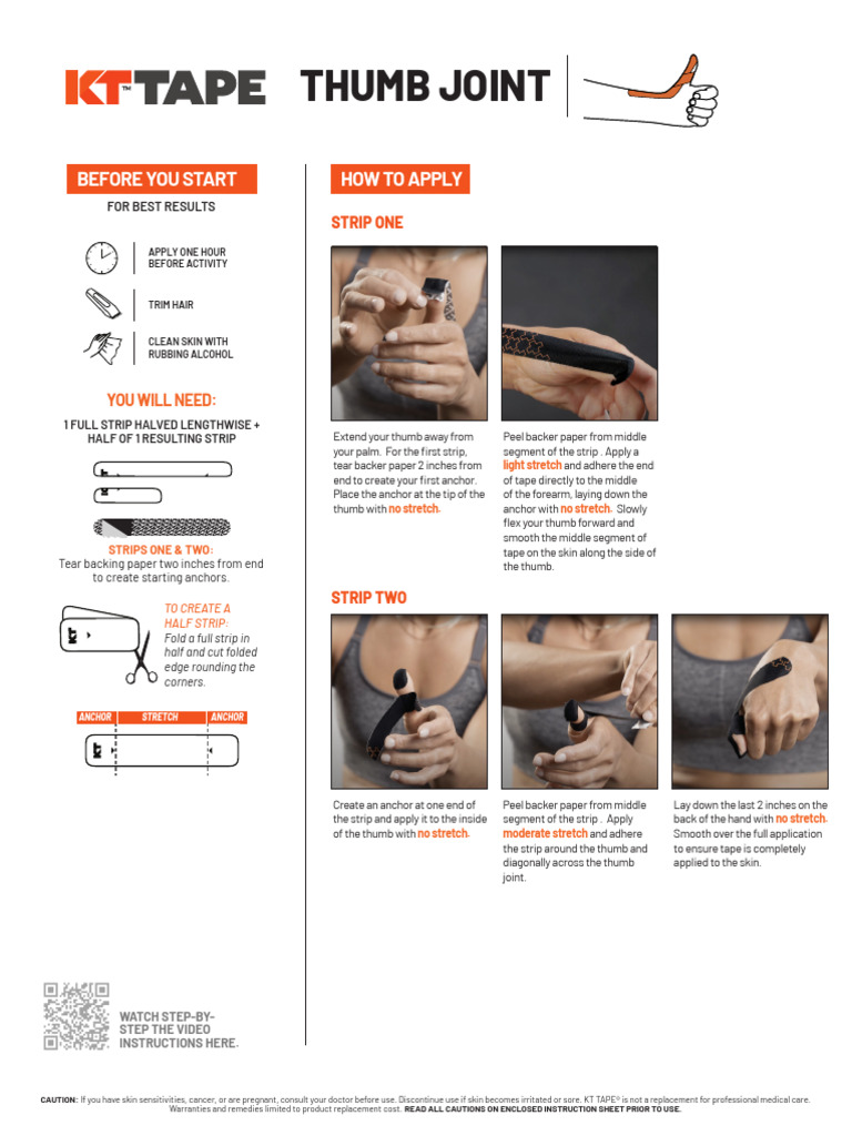 Kinesiology Taping for Thumb Joint | PDF