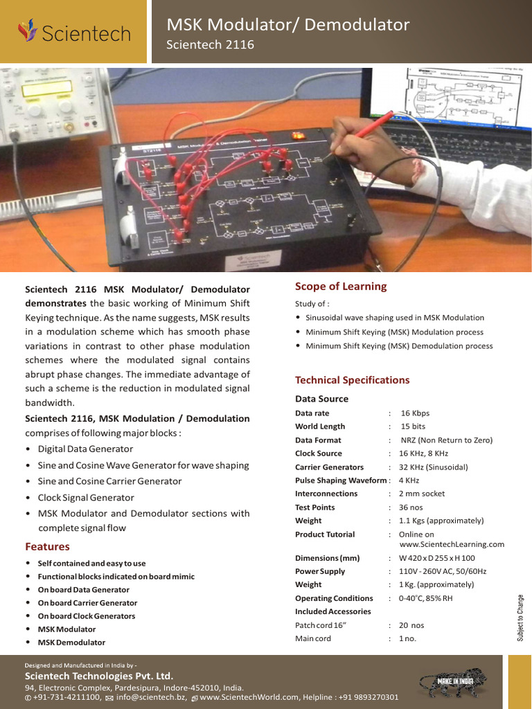 Scientech 2116 | PDF | Modulation | Phase (Waves)
