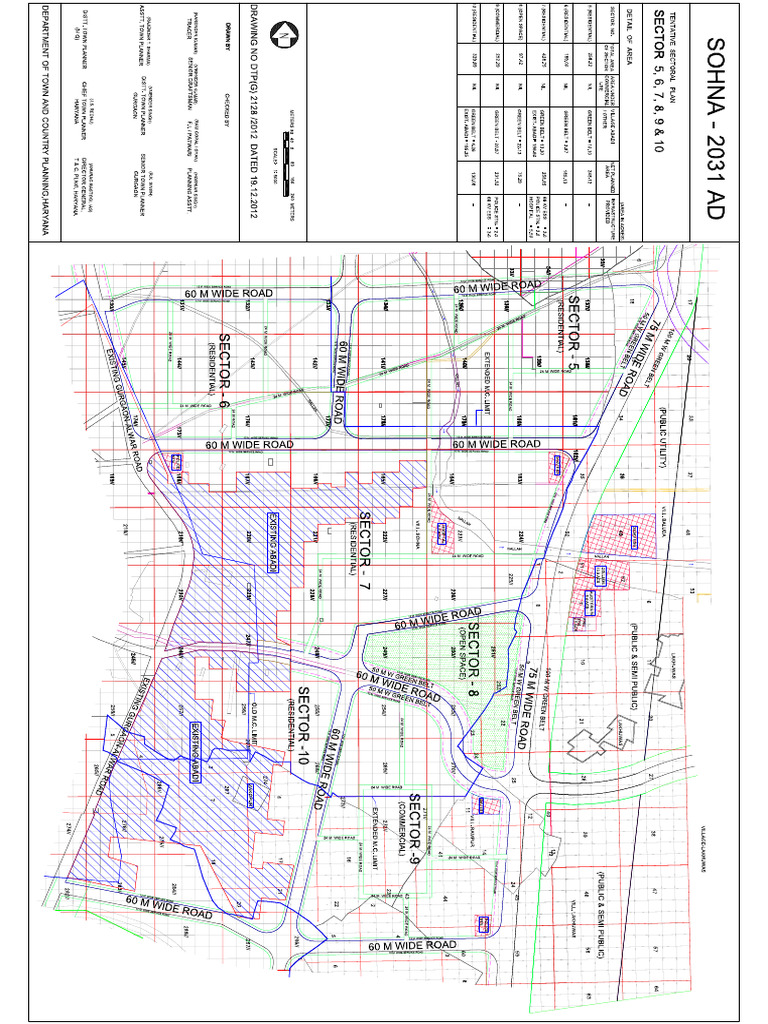 Sector-5, 6, 7, 8, 9 & 10 Sohna Master Plan | PDF