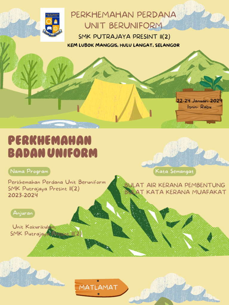 Buku Program Perkhemahan Perdana Lubok Manggis | PDF