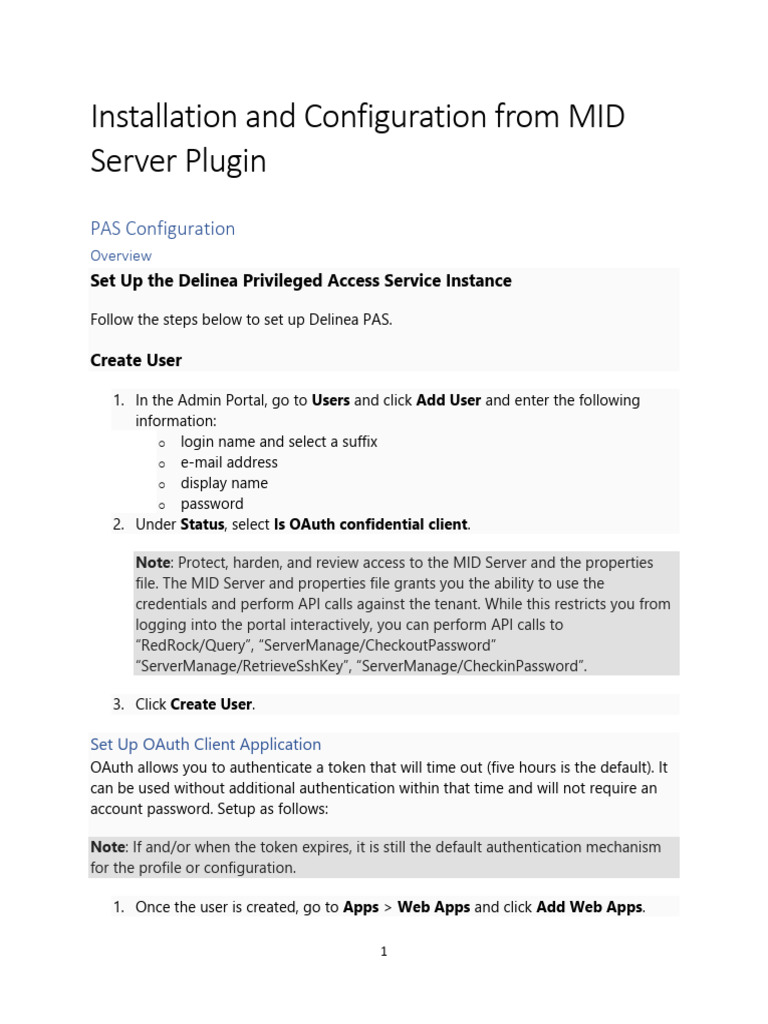 Installation And Configuration From Mid Server Plugin Pdf Domain Name System Networking