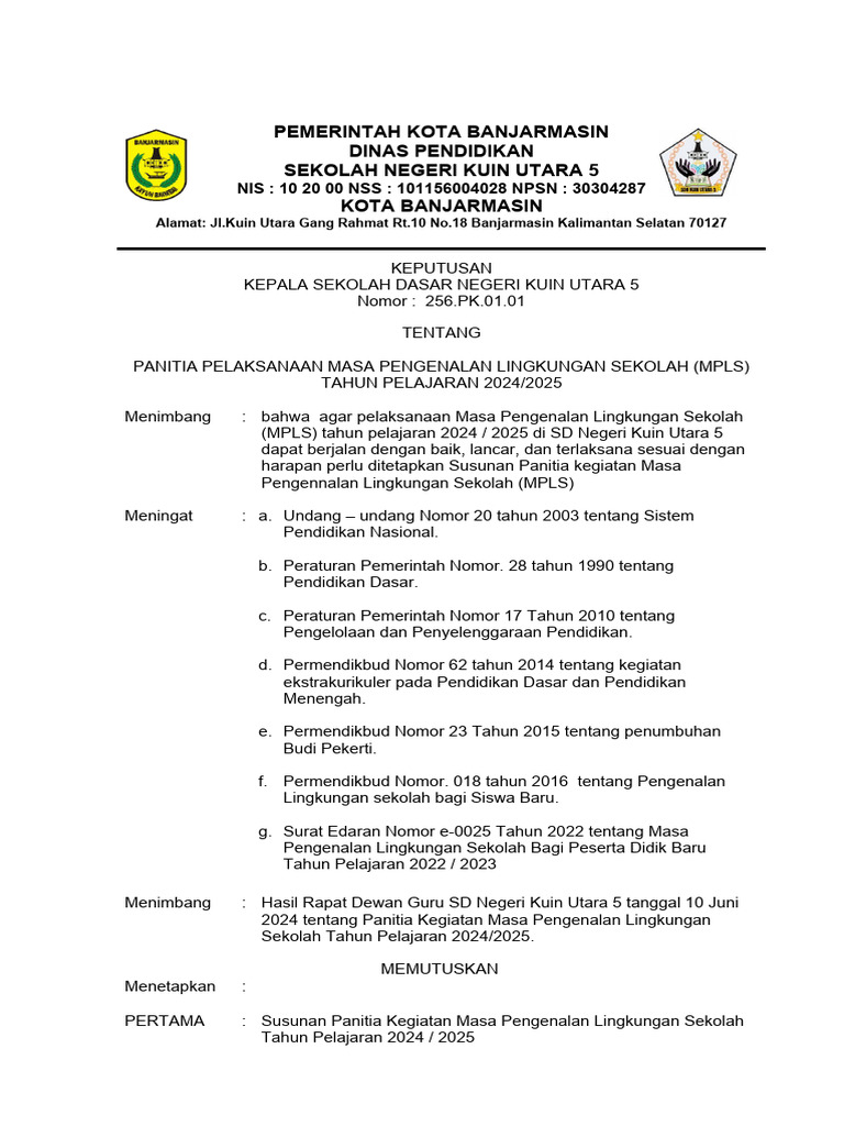 SK MPLS 2024-2025 | PDF